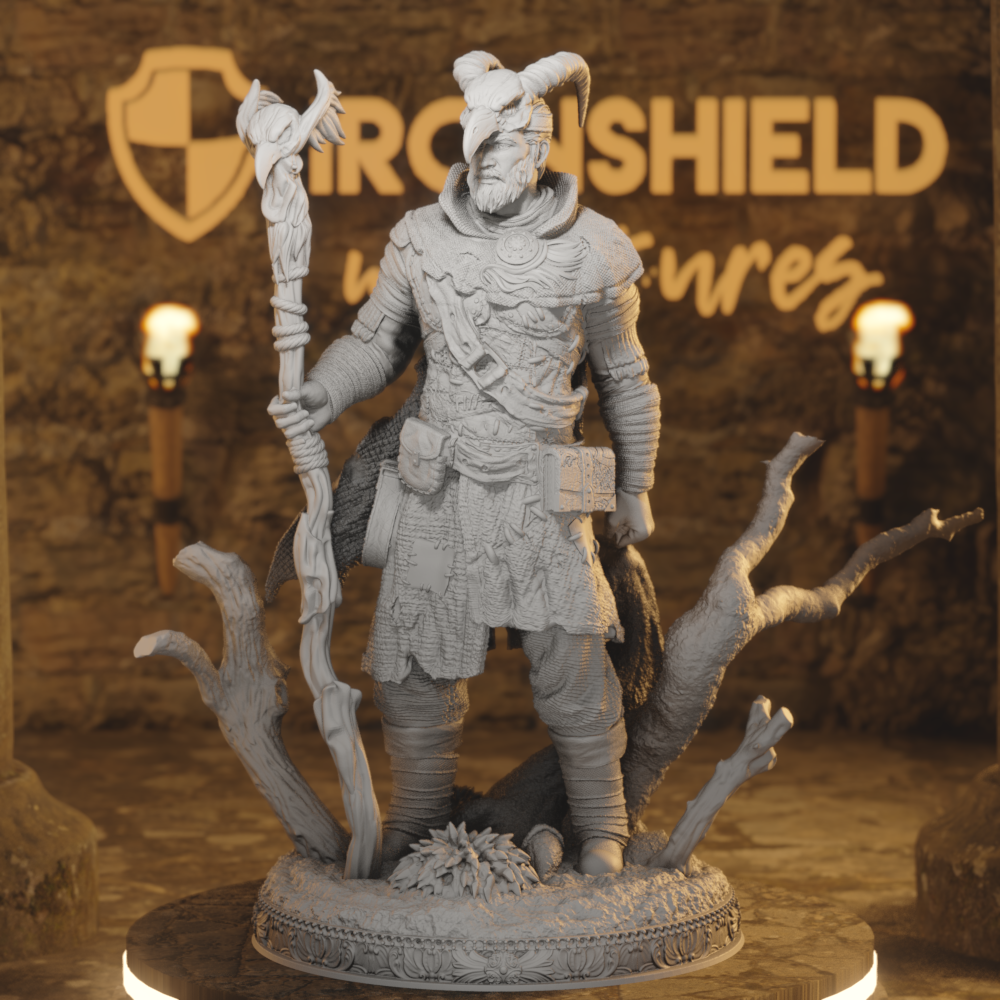 Tiefling Druid - Noranor Wanderer | 3D RPG Mini – IronShield Army
