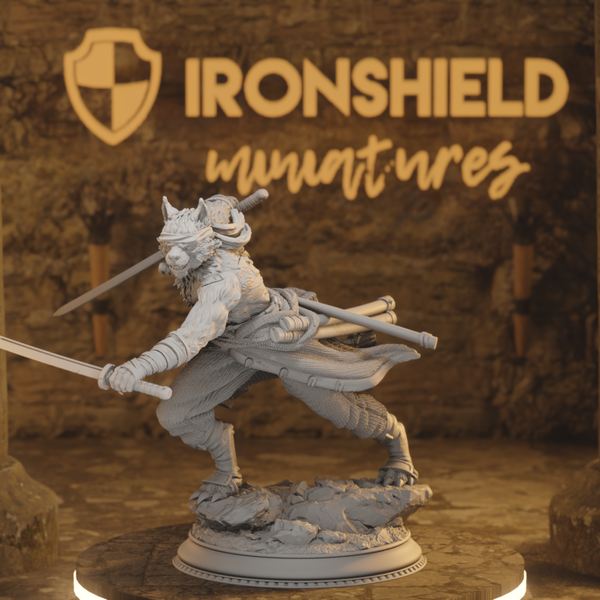 Tabaxi Samurai Swordmaster - Fighter | Tabletop RPG – IronShield Army