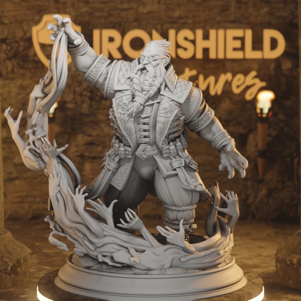 Korgrin Dwarf Warlock Sorcerer Magician – IronShield Army