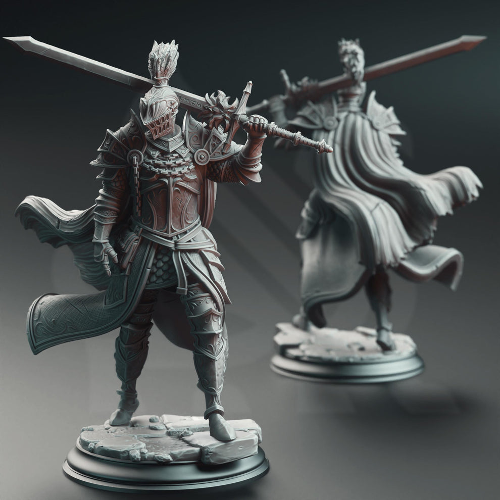 Lothar the Black Knight - Human Paladin | D&D Resin Figure – IronShield ...